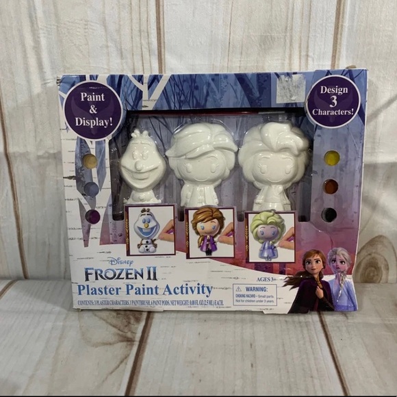 Disney | Toys | Plaster Paint Activities Frozens Olaf Sven Elsa Display ...